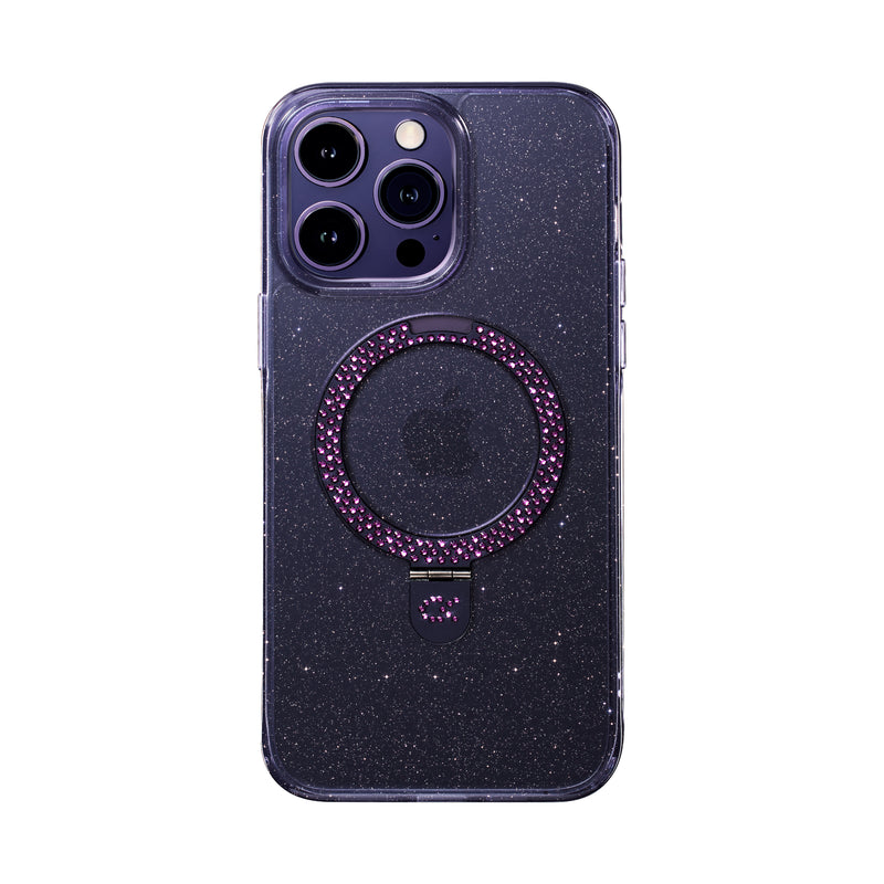 CASEKOO iPhone Crystal-Inlayed Glitter Phone Case with Built-in Magnet