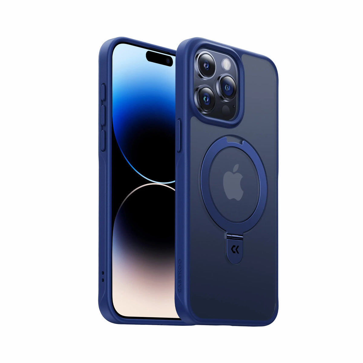 CASEKOO iPhone Matte Anti-Fingerprint Slim Phone Case with Built-in Ma