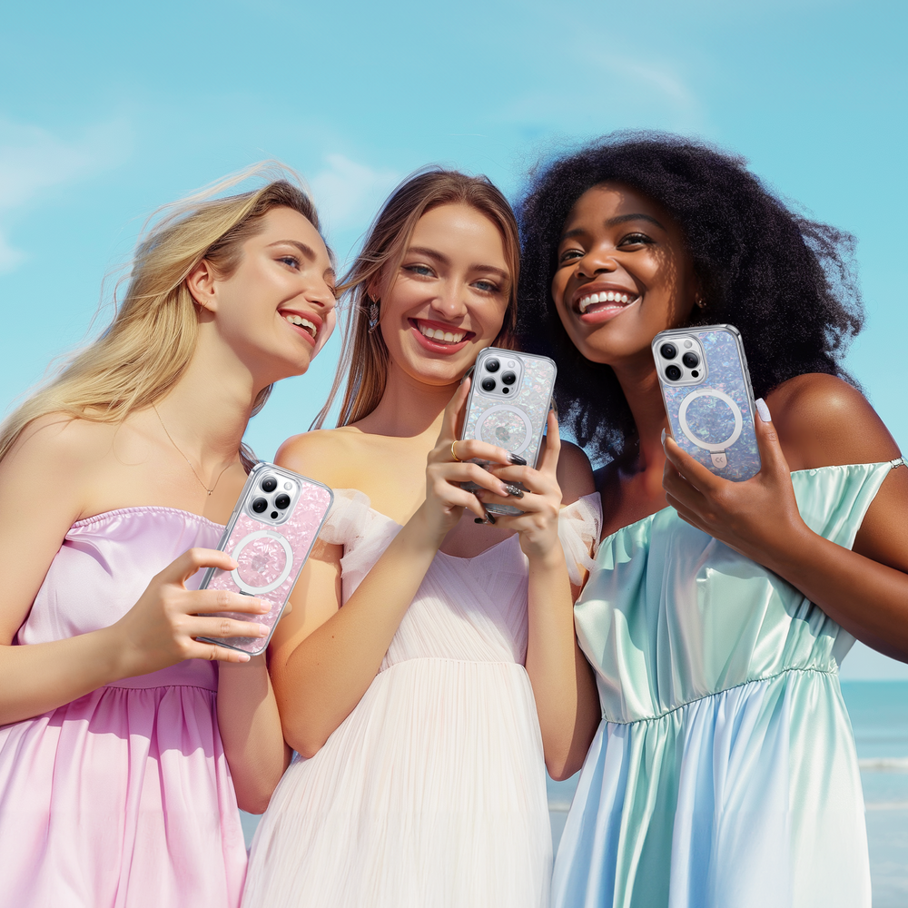 CASEKOO Clear Lock Pearl Series Magic Stand Version Cases For iPhone