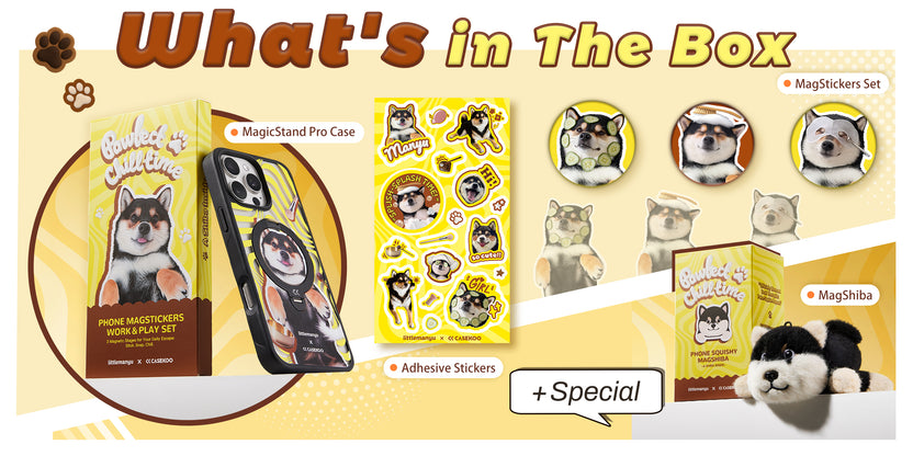 Collab x Manyu Pawfect Chill Time Magic Stand Pro Case Set for iPhone ...